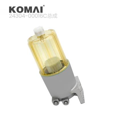 China Komai Fuel Filter Assembly 24304-00016C Fuel Water Separator Assembly For Doosan DX215-9C for sale
