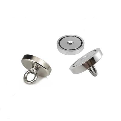 Cina Magnete di pesca NdFeB ad alta forza magnetica D80x19mm-M10 con campo magnetico permanente in vendita
