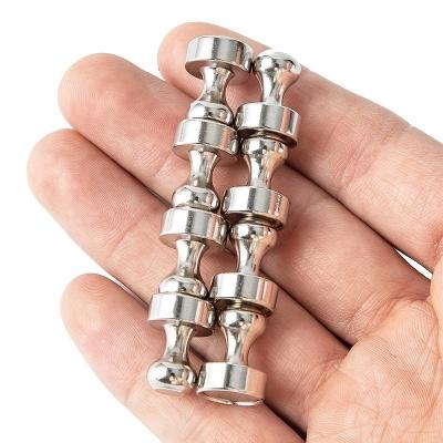 Cina Pulsante in acciaio magnetico al neodimio con rivestimento in nichel per ufficio e frigorifero in vendita