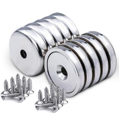 Cina Tempo di produzione Circa 25-30 giorni D32x8mm Neodimio Magnetico Coppa con buco di Countersunk in vendita