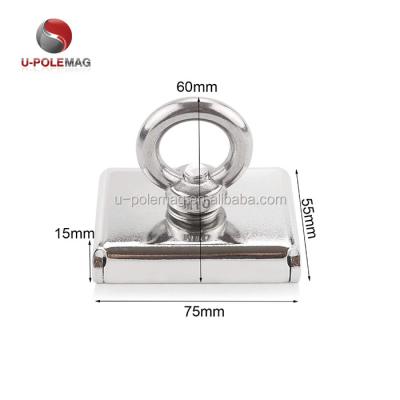 Cina Magnete per pentole rettangolare a forma quadrata personalizzato con vite per bulloni M10 e forza di trazione di 330 libbre in vendita