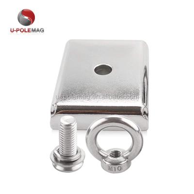 Cina Magnete per pentole rettangolare a forma quadrata personalizzato con vite per bulloni M10 e forza di trazione di 330 libbre in vendita