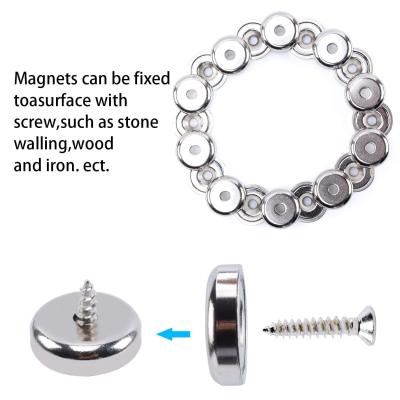 Cina Magnete a pentola NdFeB super forte personalizzato con buco anti-affondamento permanente d1 5,5 mm in vendita