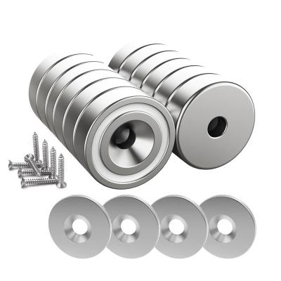 Cina 5Magnete industriale a vite di.5 mm Magnete per pentola NeFeB personalizzato con anello di buco anti-affondamento in vendita