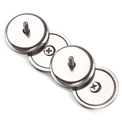 Cina Magnete al neodimio N52 base rotonda con foro anti-affondamento ± 0,05 mm Tolleranza Magnete forte in vendita