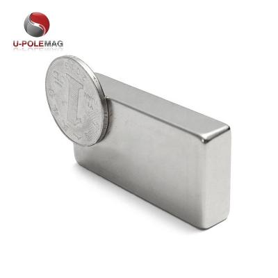 Cina 80C-220C Temperature resistenti N52 40x20x10 Magnete al neodimio con rivestimento al nichel in vendita