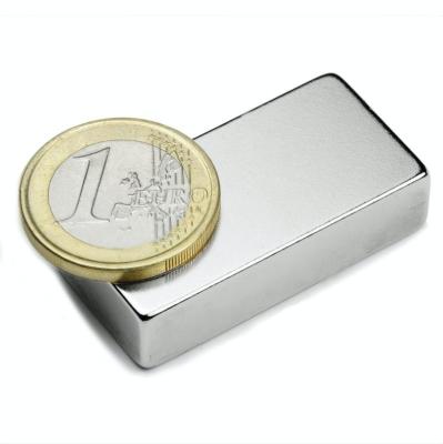 Cina 40*20*10mm N52 Magnete a blocco di neodimio con direzione di magnetismo assiale e tolleranza ±1% in vendita