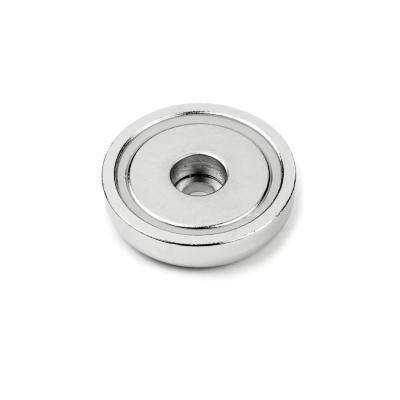 Cina Magnete di Neodimio da 32 mm con buco anti-affondamento 32 kg Capacità di trazione 1,26 pollici di diametro in vendita