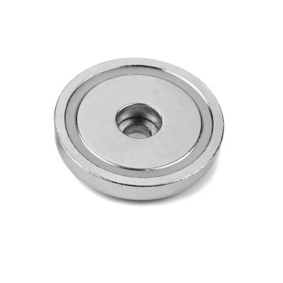 Cina Magnete D42mm con base magnetica di neodimio a tazza rotonda e forte forza di spostamento in vendita