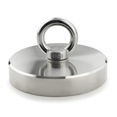 Cina Kit di magnete da pesca super forte con forza di trazione di 2200 lbs e Q235 Round Steel Cup in vendita