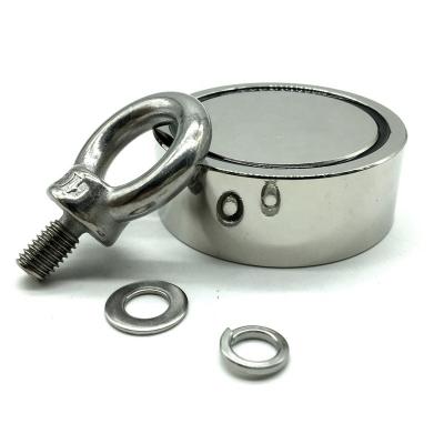 Cina Magnete da pesca al neodimio di densità con bullone M8 e forza di trazione di 80 kg di diametro di 48 mm in vendita