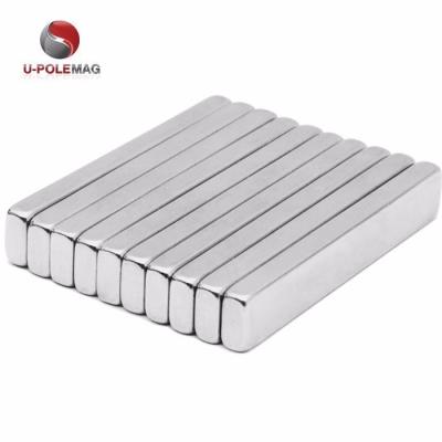 Cina Potente magneto di neodimio N45 da 2,5'x0,4'x0,2' in forma rettangolare per prestazioni in vendita