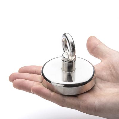 Cina Magnete NdFeB in acciaio A3 148 LBS 67 KG Forza di trazione D48mm Magnete POT a terre rare con bullone in vendita