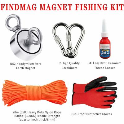 Cina Kit di pesca a magnete di neodimio super forte con forza di trazione di 2000 libbre e tolleranza precisa in vendita