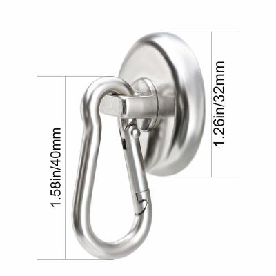 Cina Neodimio Rotondo Magnetico Snap Hook con portachiavi di carabinero e Tolleranza elevata ±1 mm in vendita