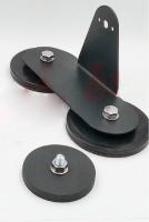 China D88x8mm Round Rubber Coated Magnet Base With Outer Thread 45kg Pull Force Round Shape for sale