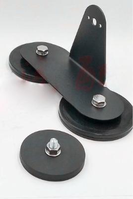 Cina D88x8mm Base magnetica rotonda rivestita di gomma con filo esterno 45kg Forza di trazione Forma rotonda in vendita