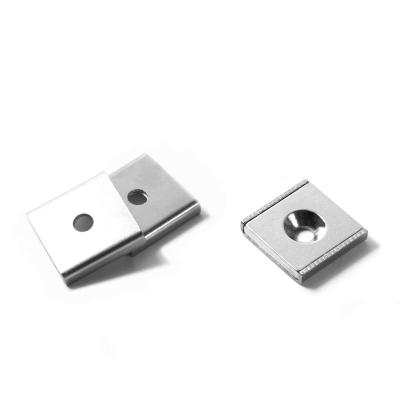 Cina NdFeb Block Magnet Steel Channel POT con 1 buco anti-mercato per la lavorazione industriale in vendita