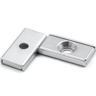 Cina NdFeb Block Magnet Steel Channel POT con 1 buco anti-mercato per la lavorazione industriale in vendita
