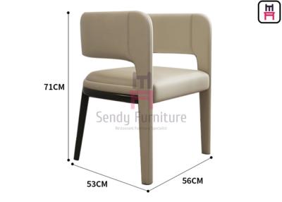 China Open Achter Houten Leunstoel Ash Wood Fully Upholstered Legs voor Hotelgebruik Te koop