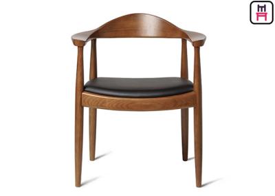 Cina Sedie di legno del ristorante del bracciolo sovra- di dimensione con il cuscino di cuoio/struttura di legno in vendita