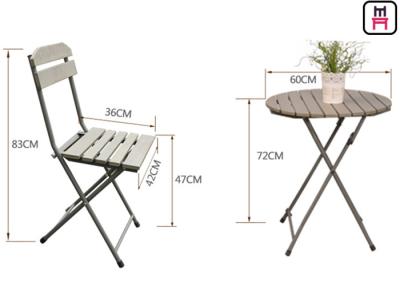 Cina Tavolo da pranzo del patio e sedie pieganti di legno di plastica, mobili da giardino per qualsiasi tempo in vendita