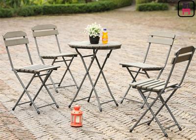 Cina Tavolo da pranzo del patio e sedie pieganti di legno di plastica, mobili da giardino per qualsiasi tempo in vendita