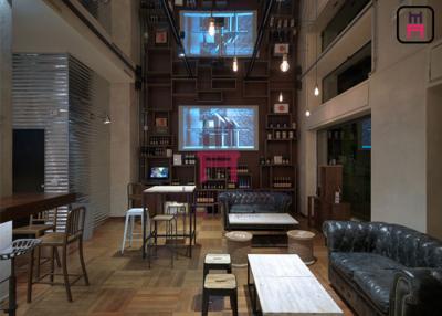 China Leather / Fabric Hotel Restaurant Bar Stools Chesterfield Sofa American Style for sale