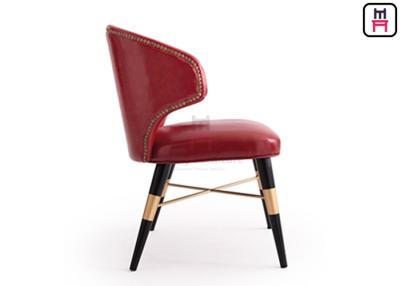 China Nieuwe van het het Metaalkader van het Luxe Vijfsterrenhotel Beklede Leer het Restaurantstoelen met Gekruiste Gouden Voeten Te koop