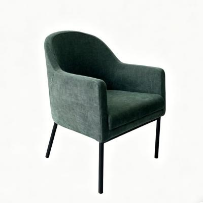 China Metal Restaurant Chair | Versatile Oversized Fabric Dining Chair with Armrests for sale