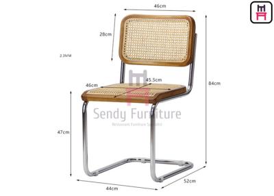 China SS201 Frame PE Rattan Cane Dining Chair 0.37cbm For Restaurant for sale
