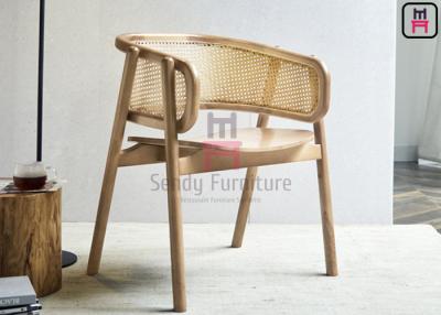 Cina 0.3cbm ristorante laccato noce Cane Dining Chair With Armrests in vendita