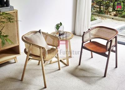 Cina 0.3cbm ristorante laccato noce Cane Dining Chair With Armrests in vendita