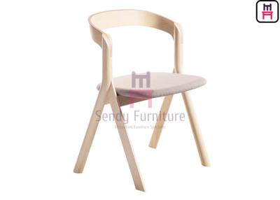 Cina Cuoio del tessuto di Unfoldable Miniforms Ash Wood Dining Chair D53cm in vendita