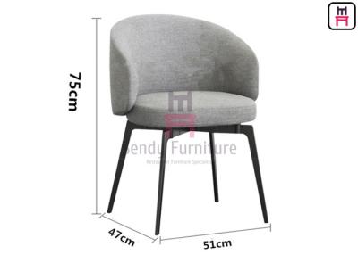 China Polyurethane Foam Upholstered Dining Chair H75cm With Armrests Te koop
