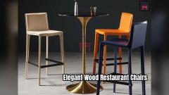 Solid Wood Restaurant Chairs for Elegant Dining