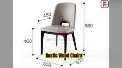 Rustic Wood Restaurant Chairs for Ambiance
