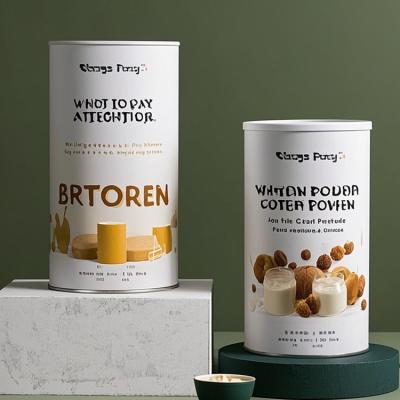 China Protein Powder Paper Cans Packaging Airtight Paper Cylinder Box Custom Brand Sizes for sale