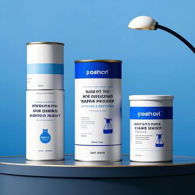 China Leakproof Food Paper Cans Packaging Protein Powder Cardboard Canisters Customizable for sale