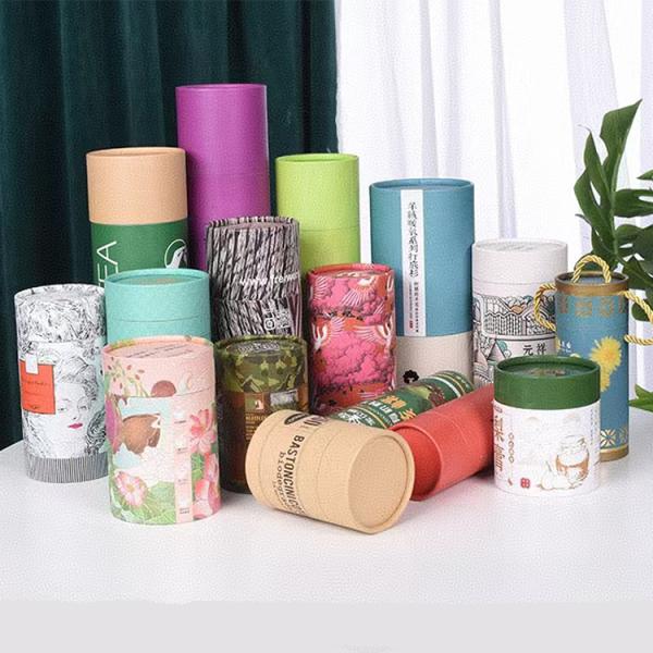 Quality OEM Biodegradable Cylindrical Paper Container Cardboard Push Up Tubes For Skincare for sale