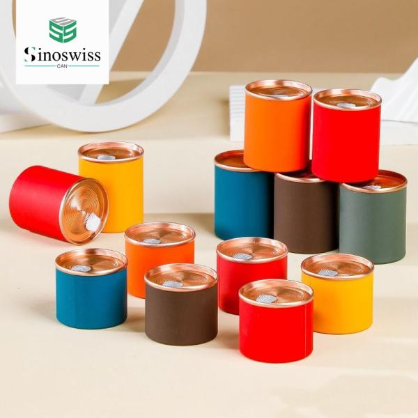 Quality OEM Color Cylinder Tea Paper Cans Cardboard Tube Packaging for Candy Cookie for sale