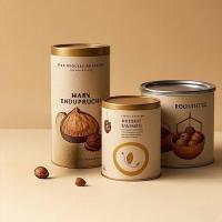 Quality Custom Logo Kraft Paper Composite Cans Cardboard Cylinder Box For Food Packaging for sale