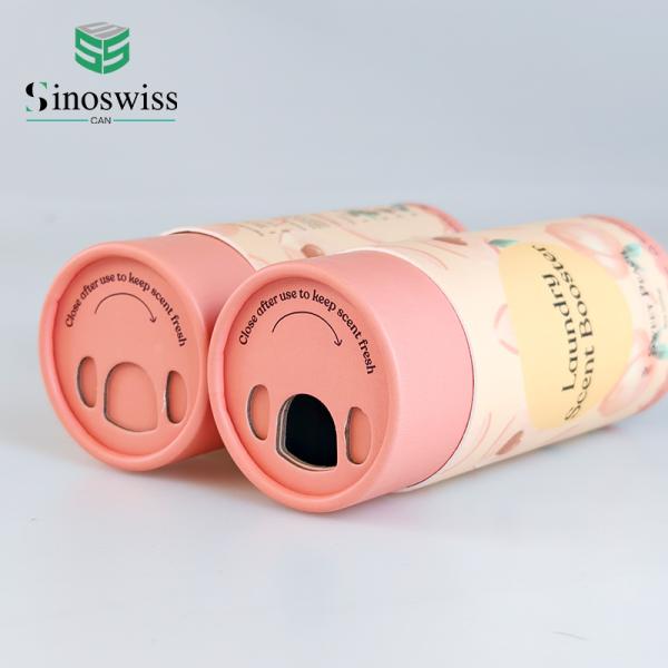 Quality Laundry Beads Packaging Cylindrical Paper Tubes Custom Printing 100% Biodegradable for sale