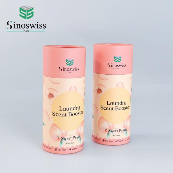 Quality Laundry Beads Packaging Cylindrical Paper Tubes Custom Printing 100% Biodegradab for sale
