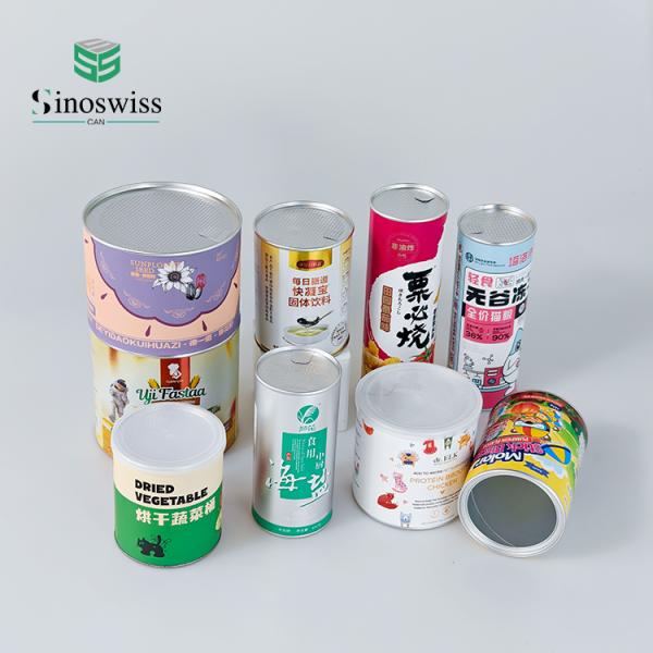 Quality Leakproof Food Paper Cans Packaging Protein Powder Cardboard Canisters for sale