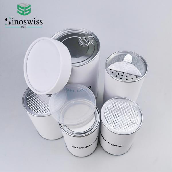 Quality OEM ODM Airtight Seal Food Paper Cans Packaging Cylinder Box For Snack Nut Storage for sale