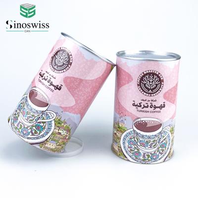 China Paper Cardboard Coffee Can Packaging Food Grade Recyclable Custom Printing for sale