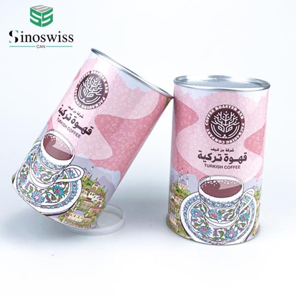 Quality Paper Cardboard Coffee Can Packaging Food Grade Recyclable Custom Printing for sale