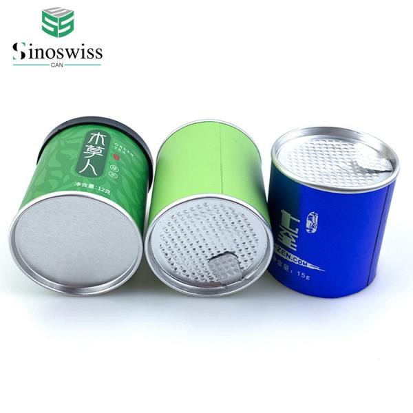Quality Mini Empty Tea Paper Cans Food Grade Paper Tube Container For Matcha Tea for sale
