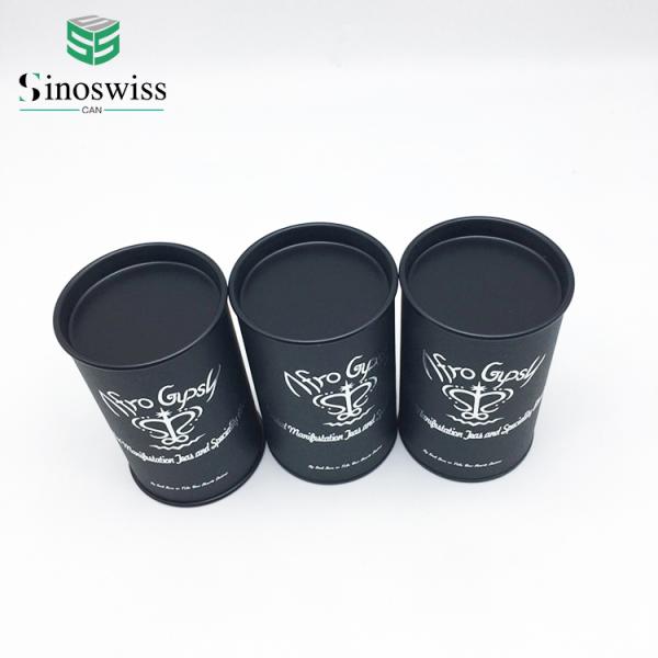Quality Custom Sizing Paper Tube Tea Packaging Container cylinder box With Tinplate for sale